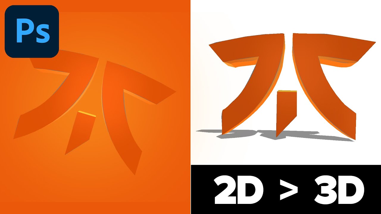 Create 3D Logo in Photoshop Tutorial (Easy) - YouTube