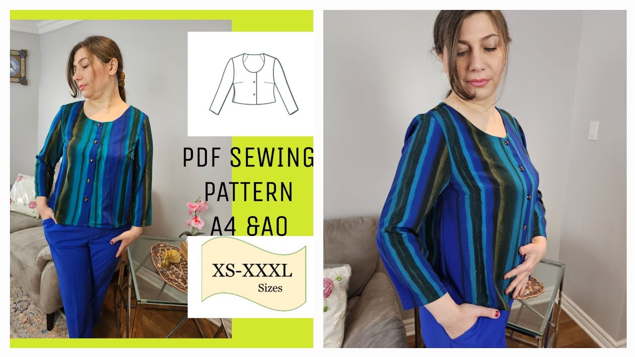 I give you the Pattern, sew this top fast and easy - YouTube