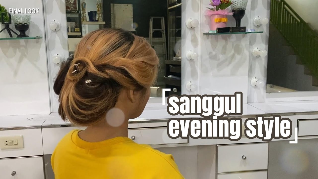 TUTORIAL SANGGUL EVENING STYLE UNTUK PEMULA - YouTube