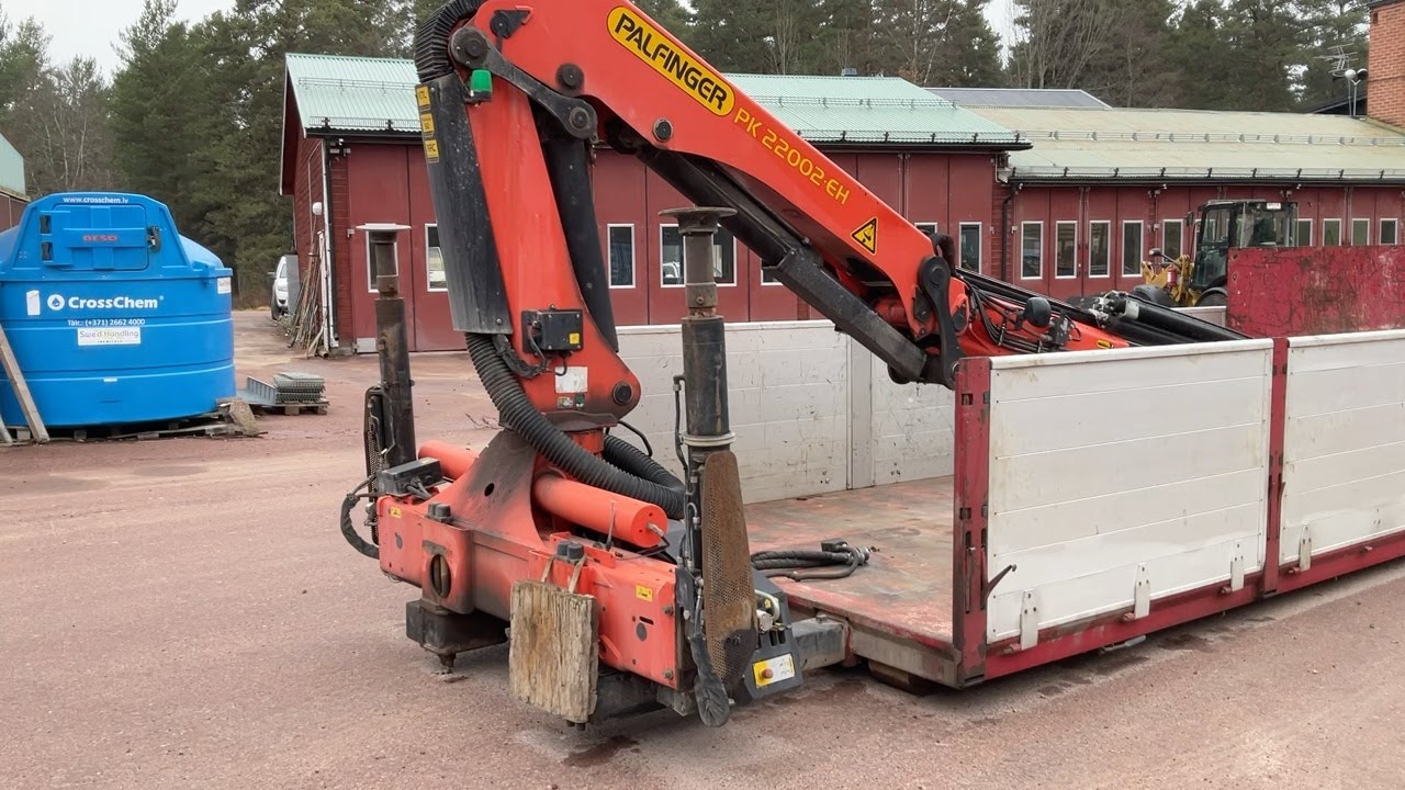 Köp Kranflak / lastväxlarflak GMM Container / Palfinger kran PK 2202 EH ...