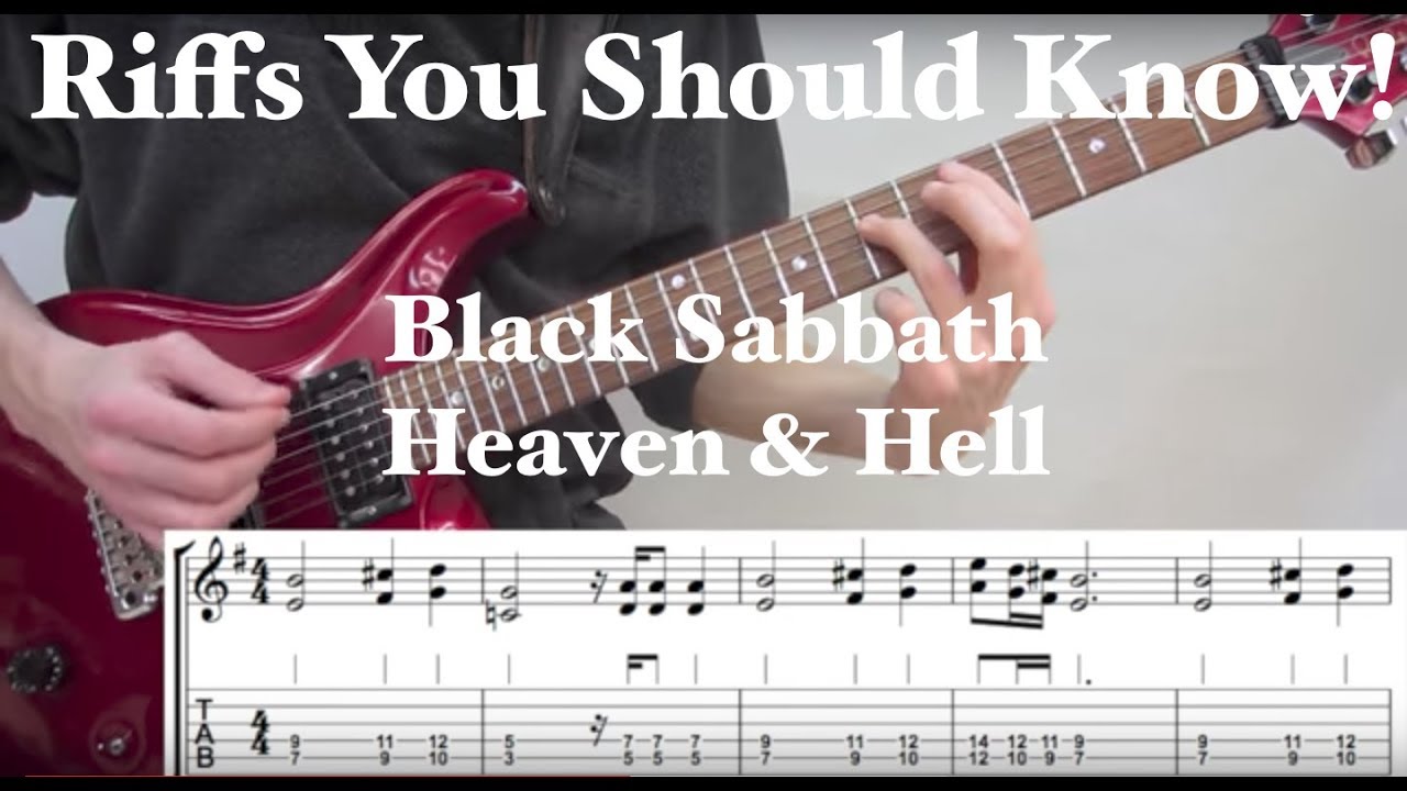 Heaven & Hell - Black Sabbath : Classic Riff Guitar Lesson - YouTube