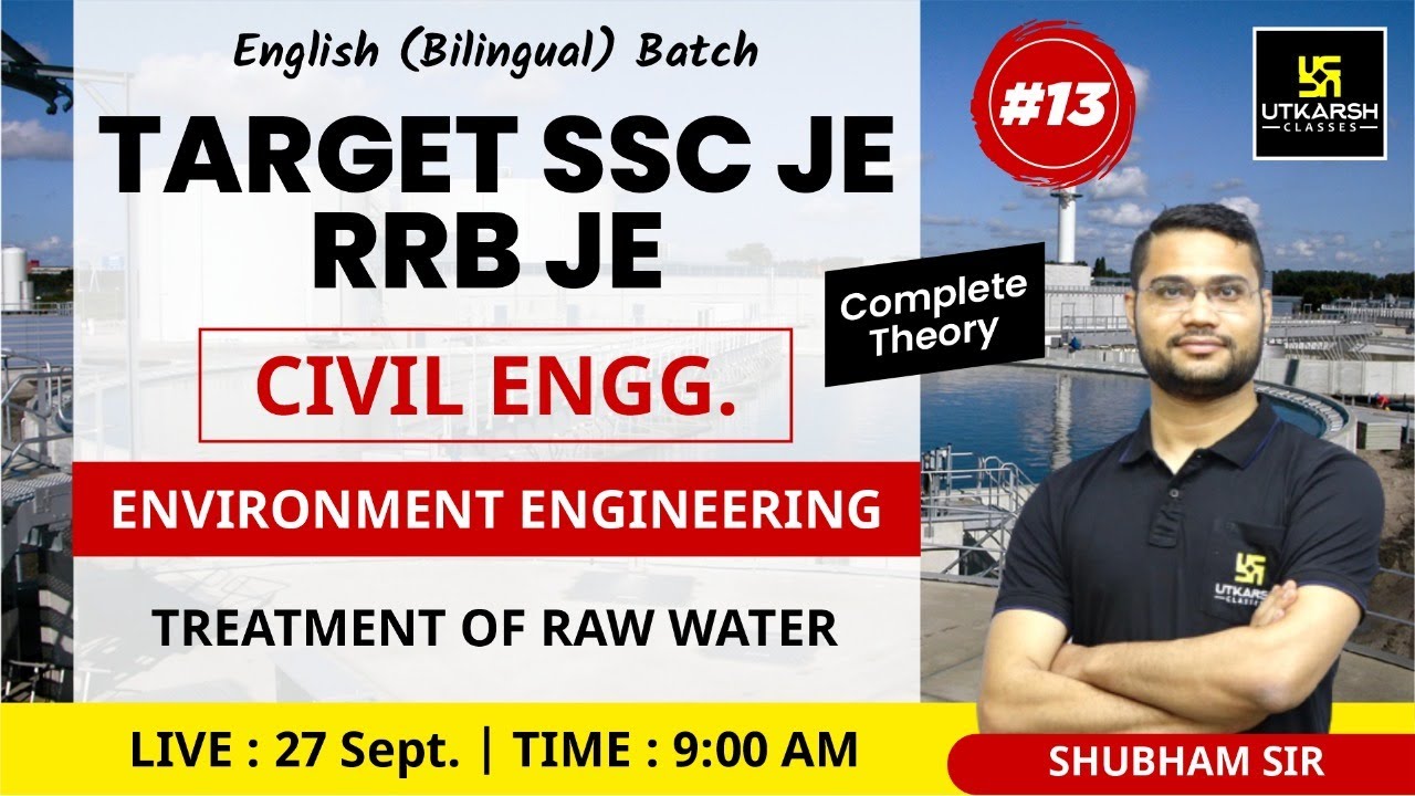 Environment Engineering #13 |Civil Engg. | English Bilingual Batch|SSC JE & RRB JE Exam| Shubham ...