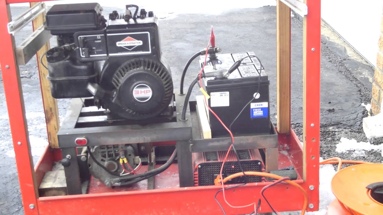 110 Volt Generator from a 12 Volt Alternator and Other Junk. - YouTube