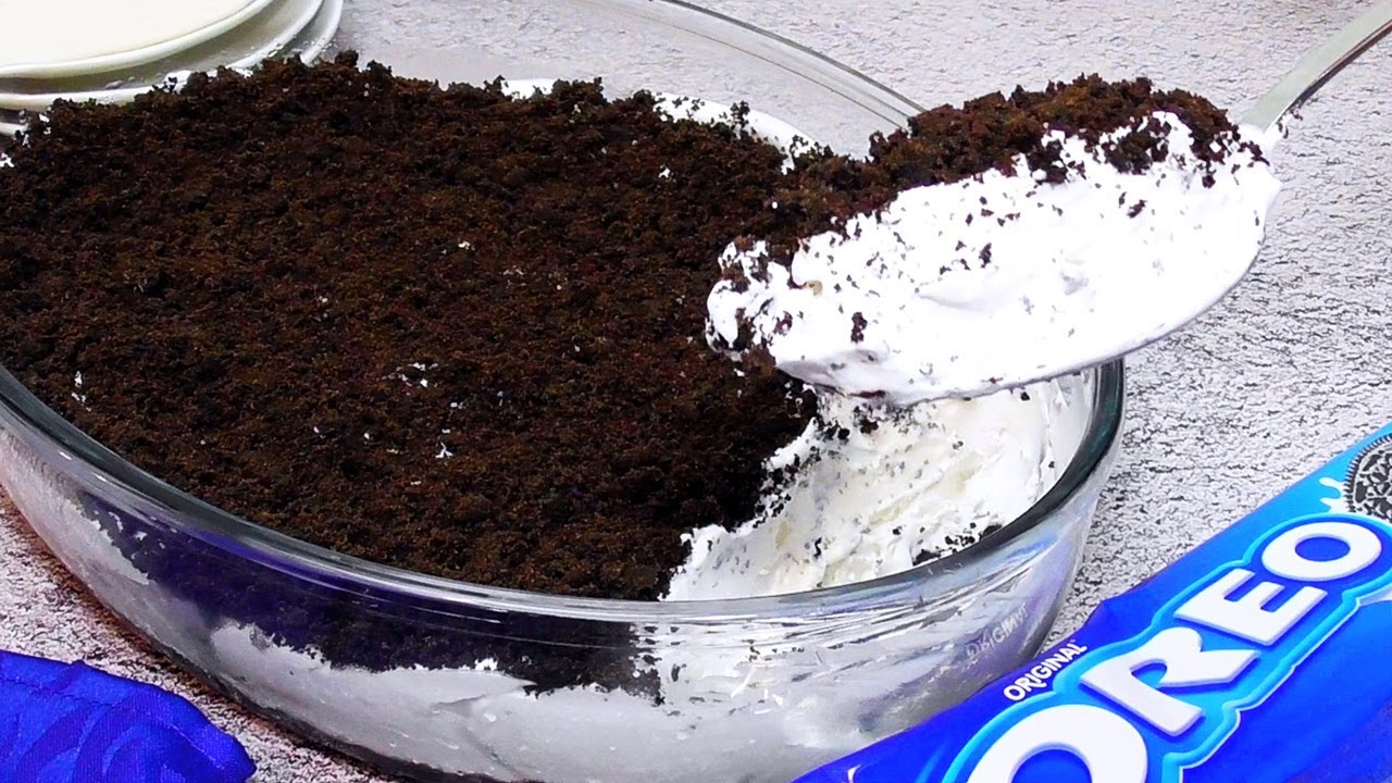 No Bake 3 Ingredient Oreo Dessert! Tastes Like Heaven! Only 5 Minute ...