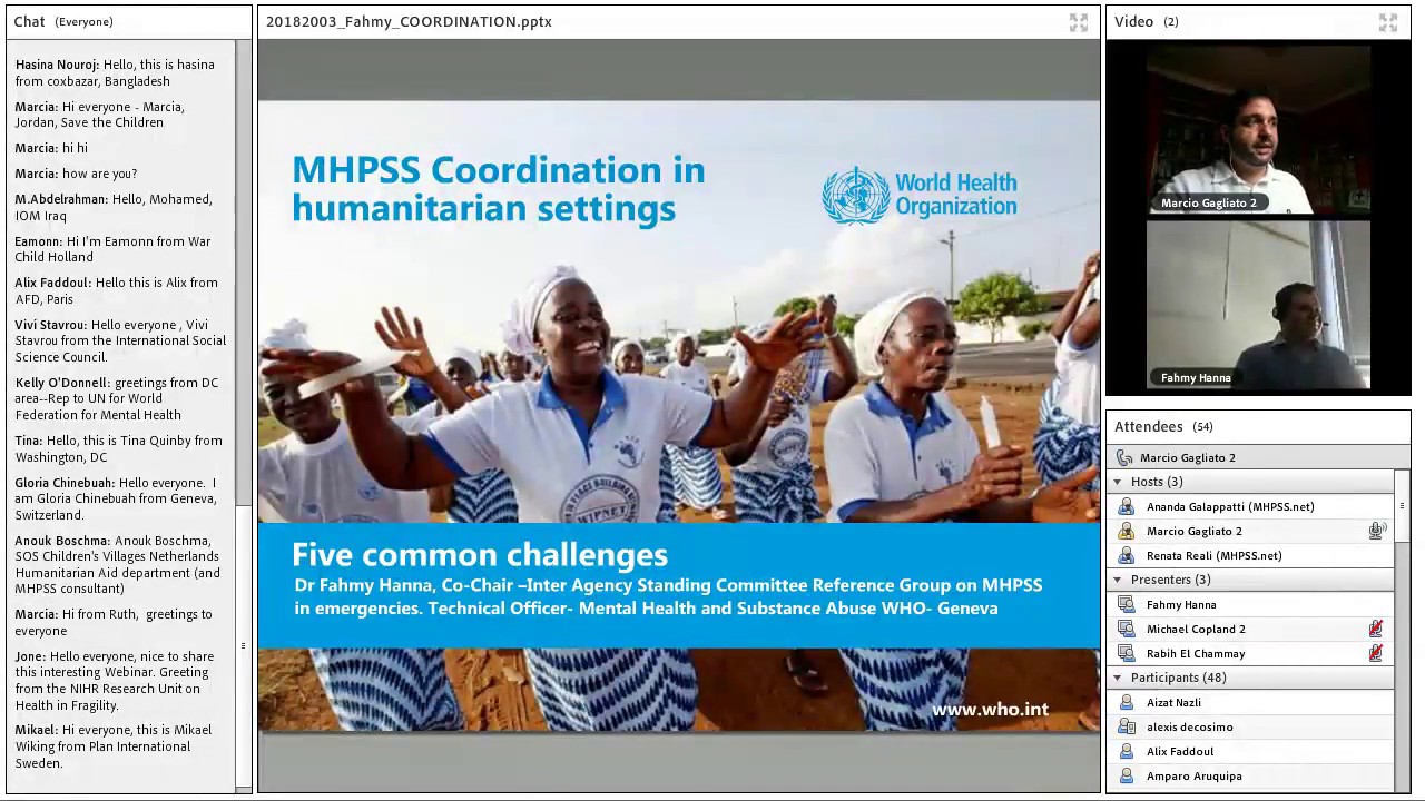 MHPSS.net Webinar: "MHPSS Coordination in Humanitarian Response" - YouTube