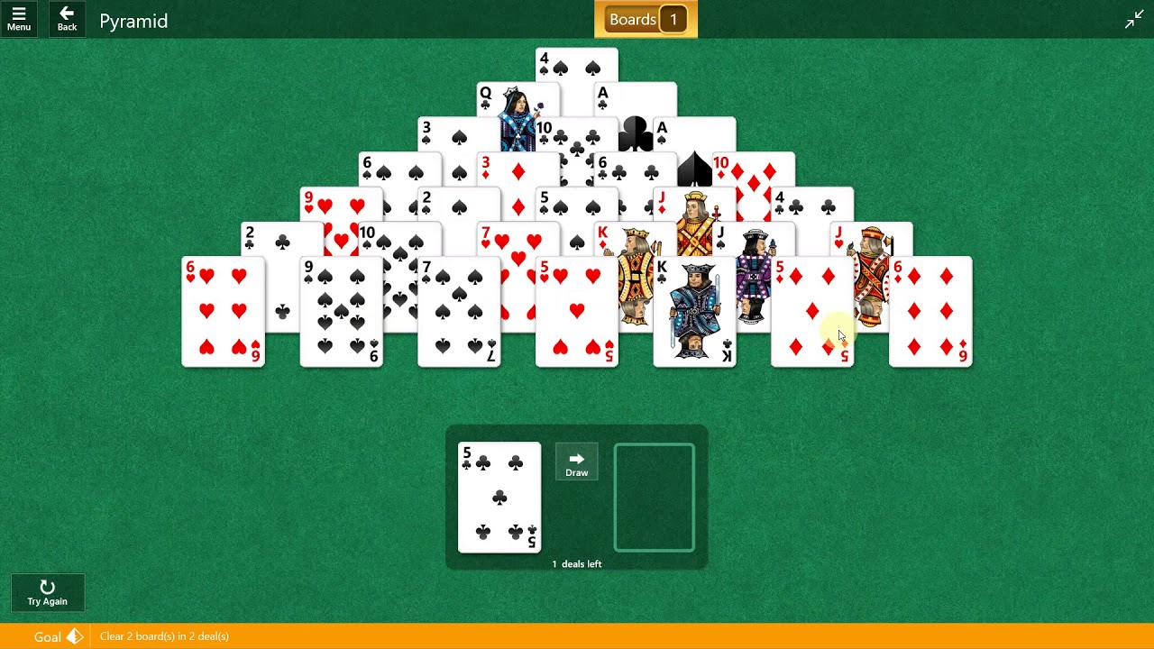 Microsoft Solitaire Collection - Pyramid - August 28 2017 - YouTube