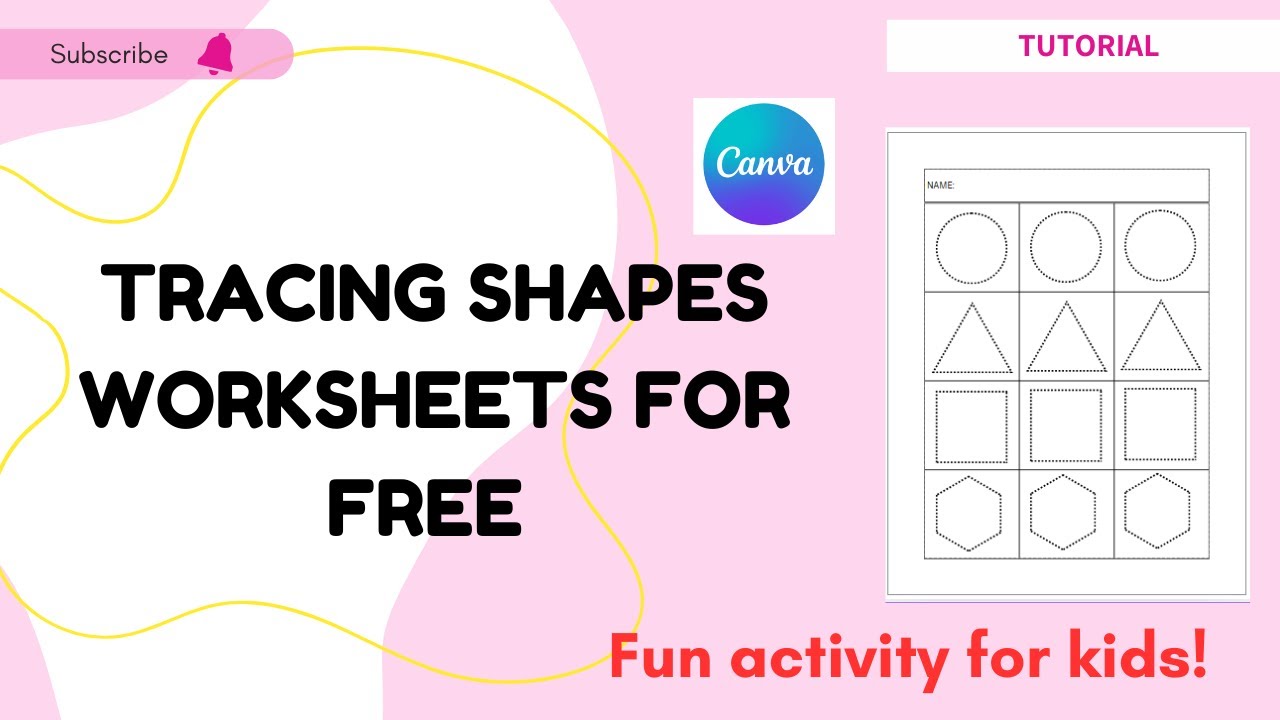 How to Create Tracing Shapes Worksheets for Kids Using Canva! - YouTube
