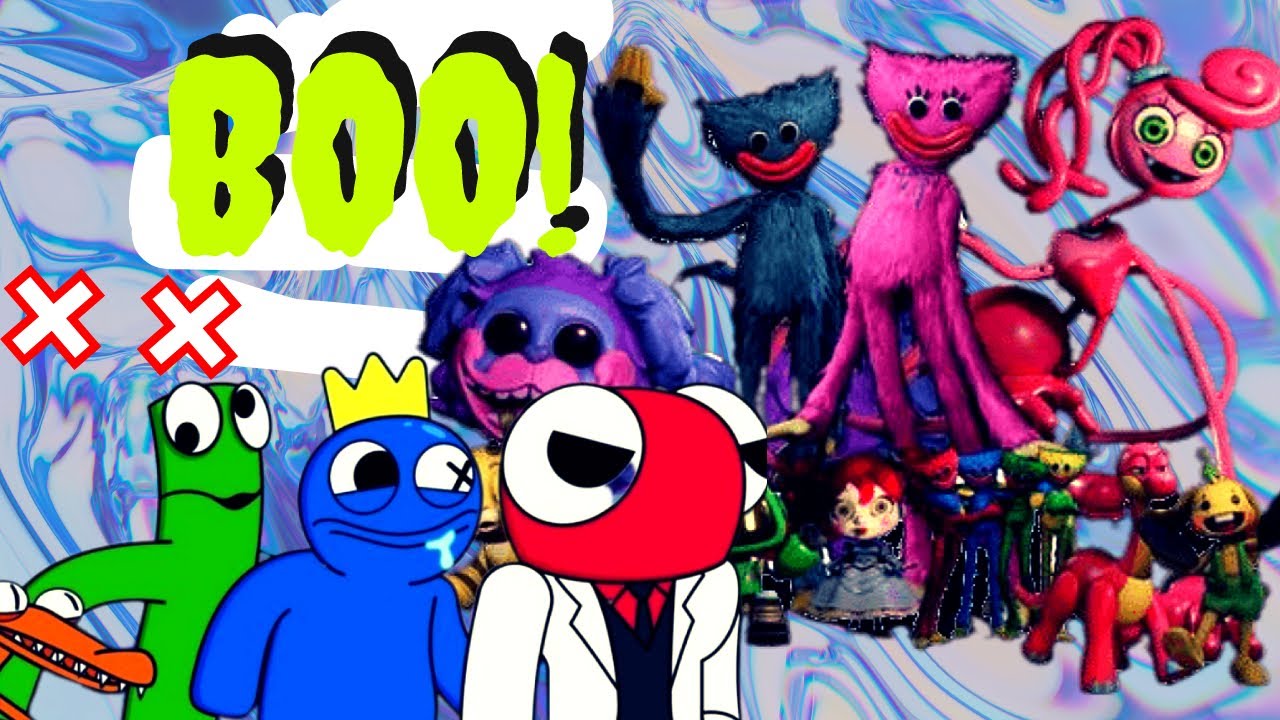 Poppy Playtime - Rainbow Friends !!! Eternal struggle Huggy VS Blue ...