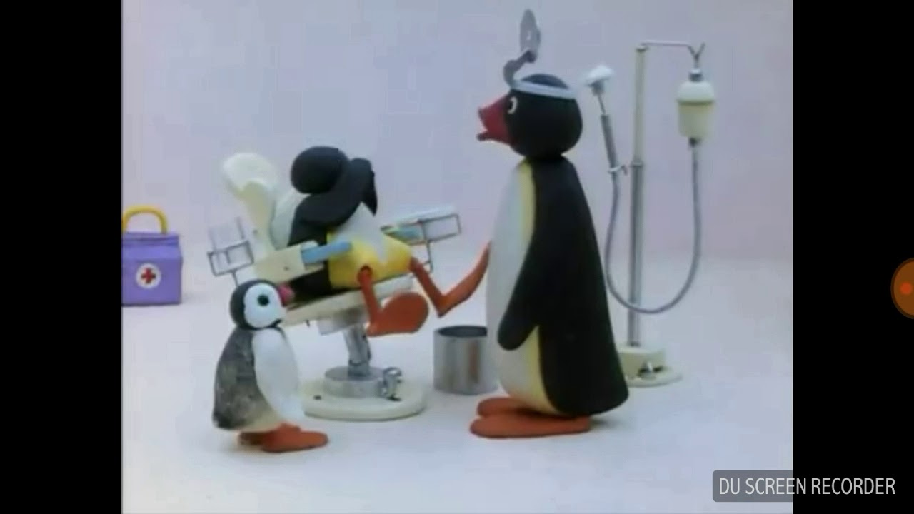 Pingu goes to the doctors (funny voice acting) - YouTube
