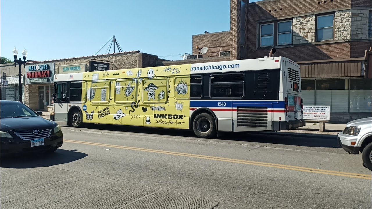 CTA 2007 New Flyer D40LF 1543 On Rt 155 Devon - YouTube