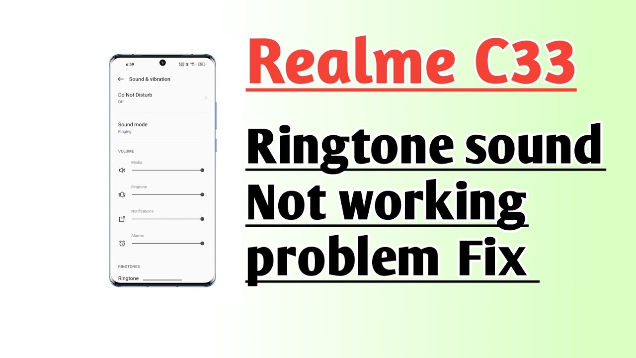 Realme C33 Ringtone Sound Not working problem fix - YouTube