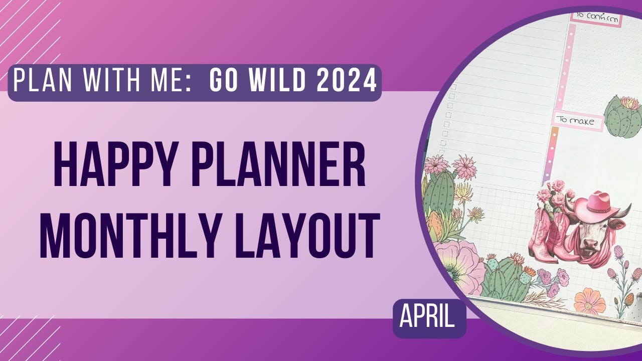 April Travel Planner Setup: Go Wild 2024 Prep | Happy Planner Monthly ...