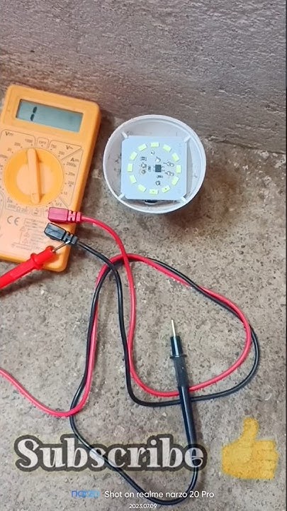 Multimeter se LED bulb kese check kare || How to check led bulb to ...