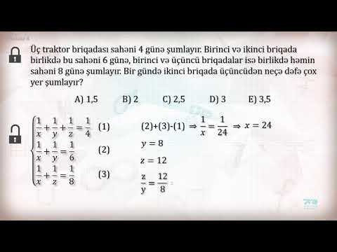 499 Riyaziyyat. İşçi-hovuz məsələləri.