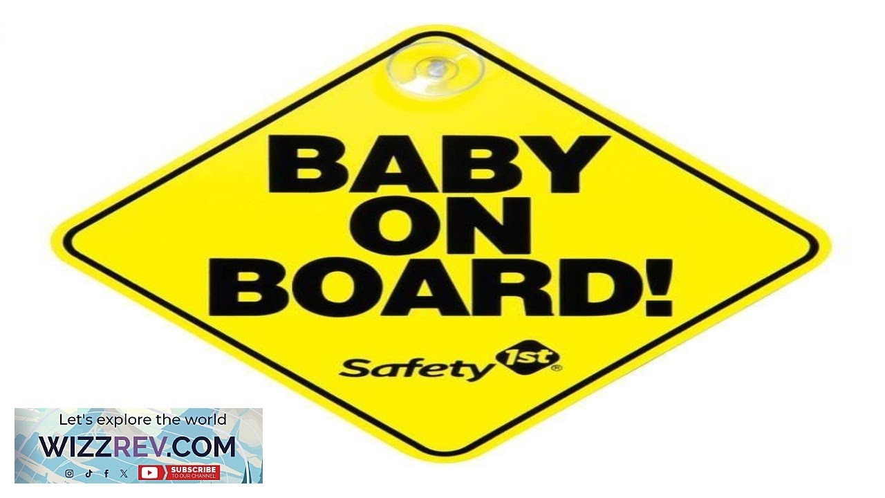 Safety 1st Baby on Board Sign Yellow Review - YouTube