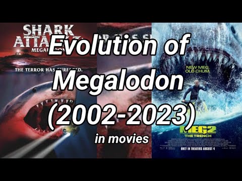 Evolution of megalodon (2002-2023) in movies 