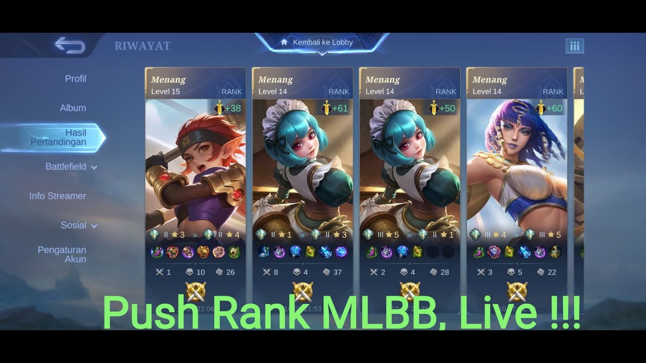 LIVE STREMING MLBB - YouTube