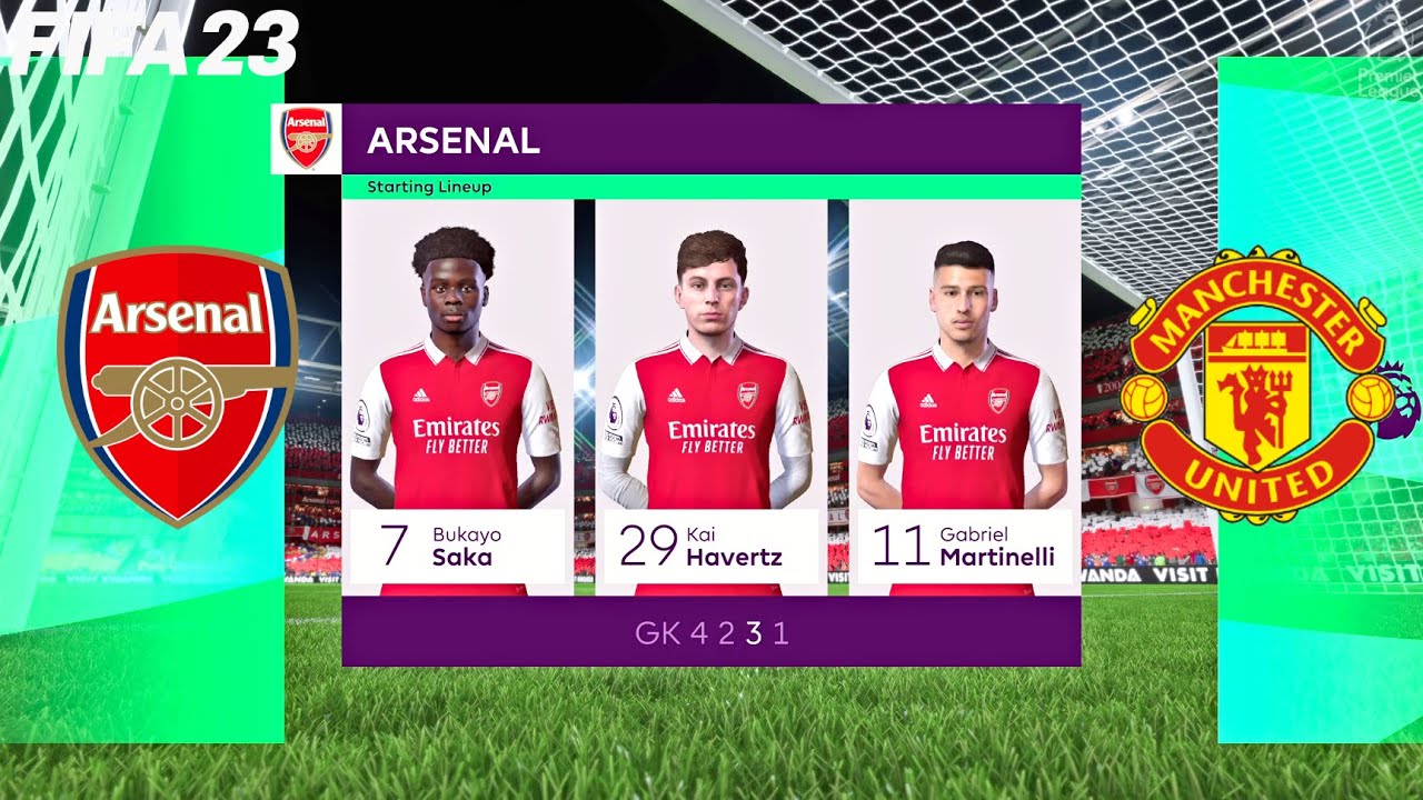 FIFA 23 | Arsenal vs Manchester United - 2023/24 Premier League Season ...