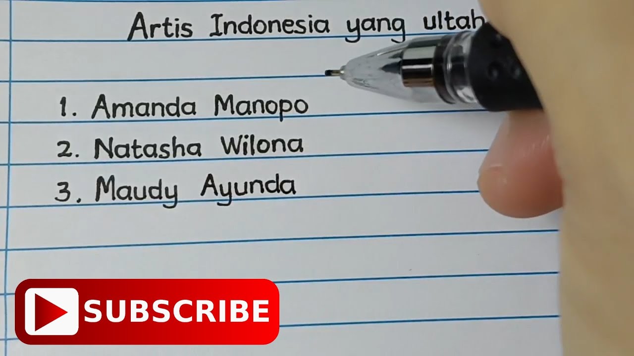 Tulisan Tangan Bagus, Rapi, Indah, dan Bersih ~ 10 Artis Indonesia yang ...