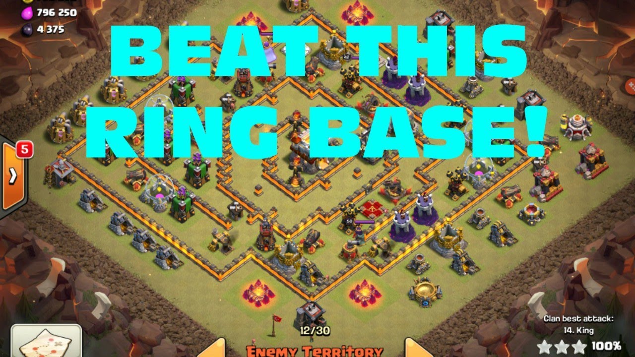 3 STAR THIS TH10 RING BASE! SIEGE MACHINE attack strategy post th12 ...