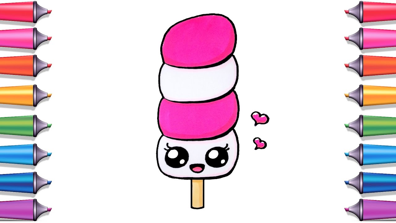 How to draw a cute popsicle step by step - YouTube