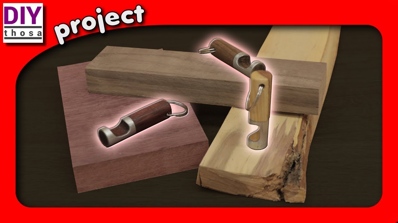 Bottle Opener - Key Chain - Walnut - Purple Heart - Plum - YouTube