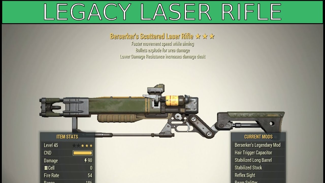 Explosive Laser Rifle - Legacy memorial - YouTube