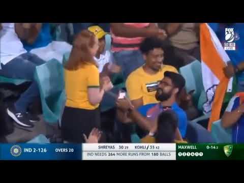 Indian boy propose to Australian girl/live match ind vs aus