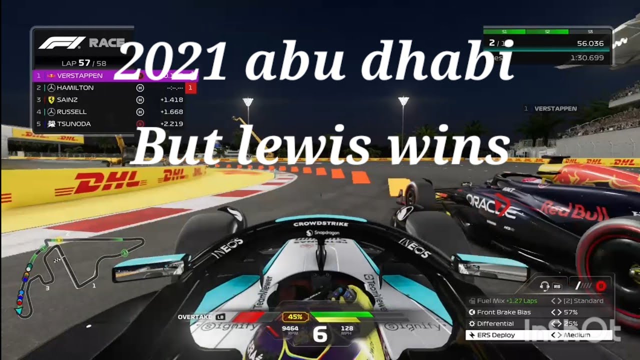 hamilton f124 abu dhabi scenario 2021 win (Ai 90) - YouTube