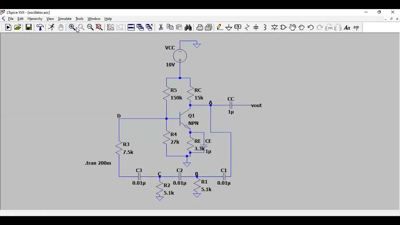 Design of RC Phase shift oscillator using LTspice - YouTube