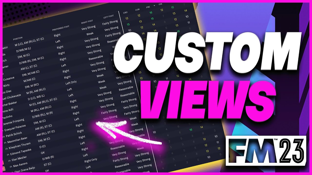 41 CUSTOM VIEWS IN FM23 FOR YOU TO DOWNLOAD FOR FREE - YouTube