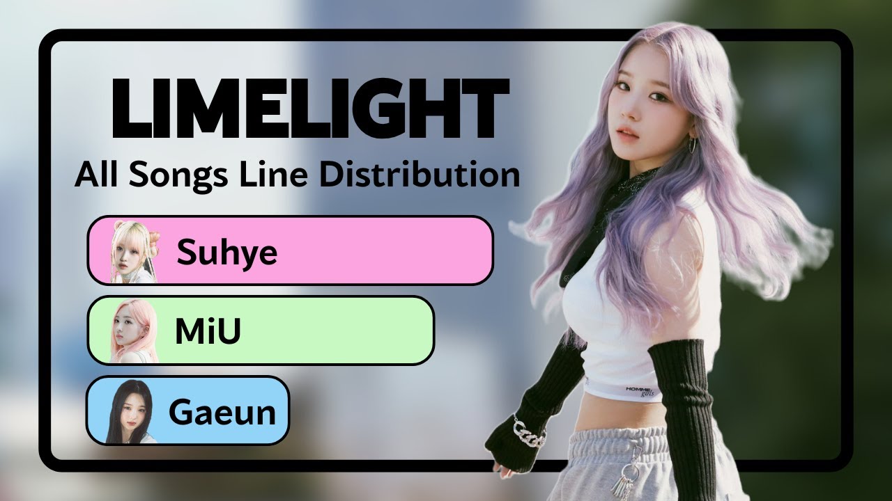 LIMELIGHT All Songs Line Distribution - YouTube