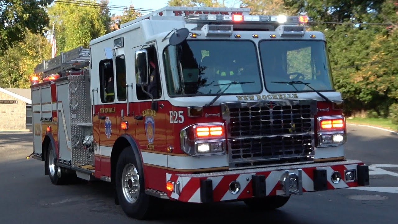 New Rochelle FD *NEW* Engine 25 Responding - YouTube