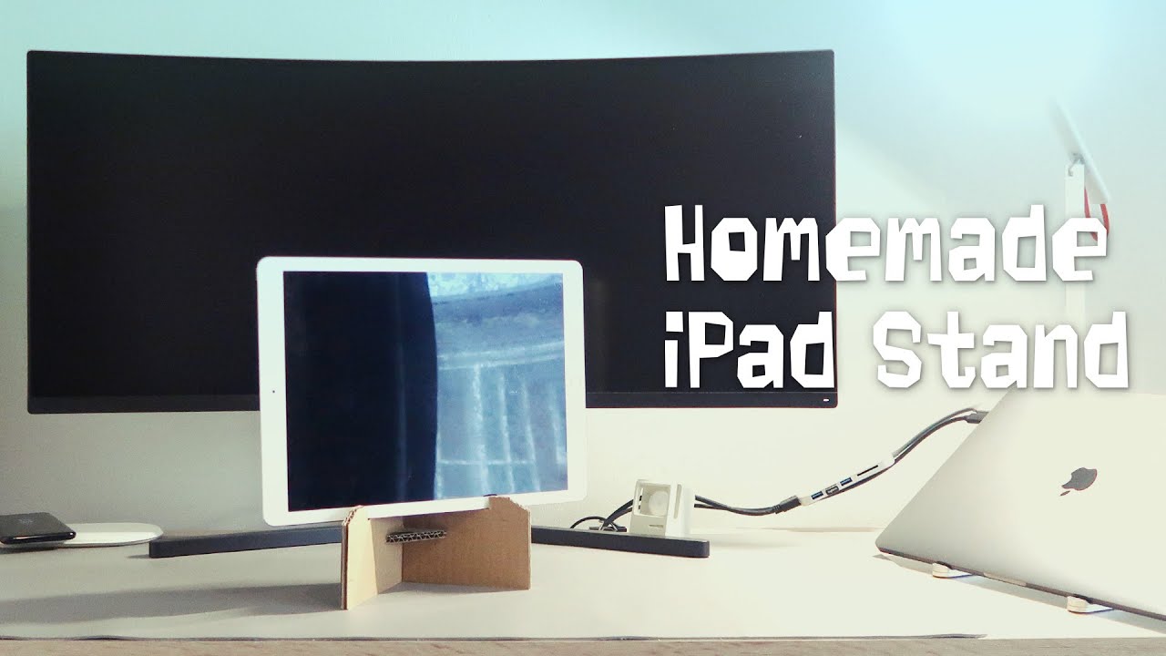 how to make iPad stand with cardboard easy at home, with zero cost and ...