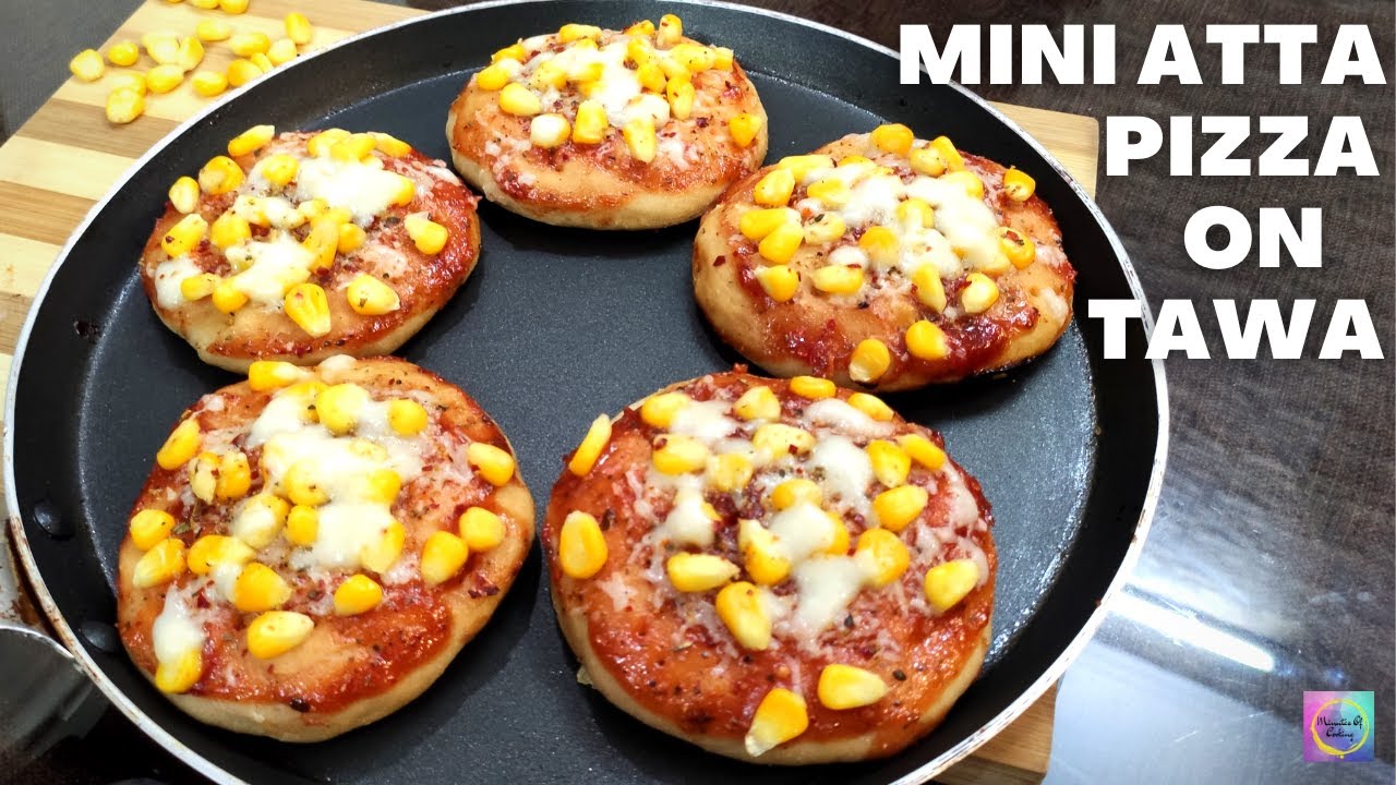 MINI ATTA PIZZA ON TAWA | MINI CORN PIZZA ON TAWA FOR KIDS | MINI PIZZA ...