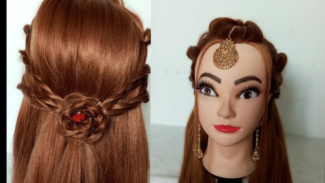 beautiful easy open hairstyle# Nisha beauty parlour|| - YouTube