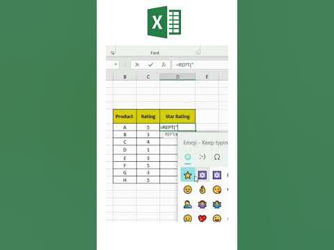 5 star rating in excel I How to give star rating in excel #shorts #youtubeshorts #exceltutorial ...