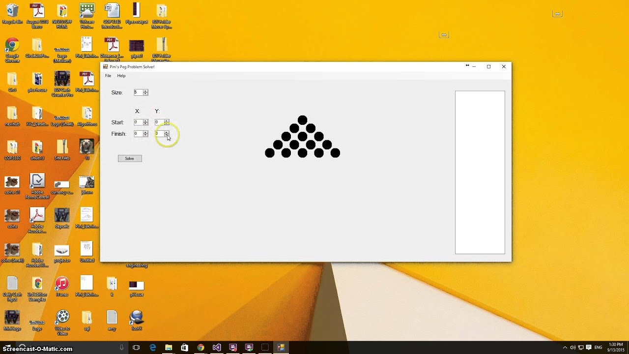 Triangle Peg Problem Solver (DFS) AI - YouTube