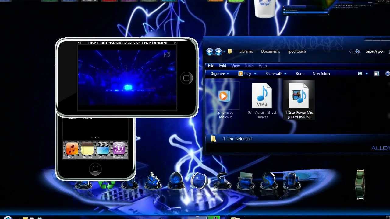 como descargar ipod touch skin para windows media player - YouTube
