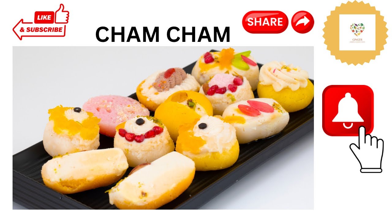 💥LIVE हलवाई जैसी चम चम घरपे बनाए CHAM CHAM (chum chum) BANGALI MITHAI ...