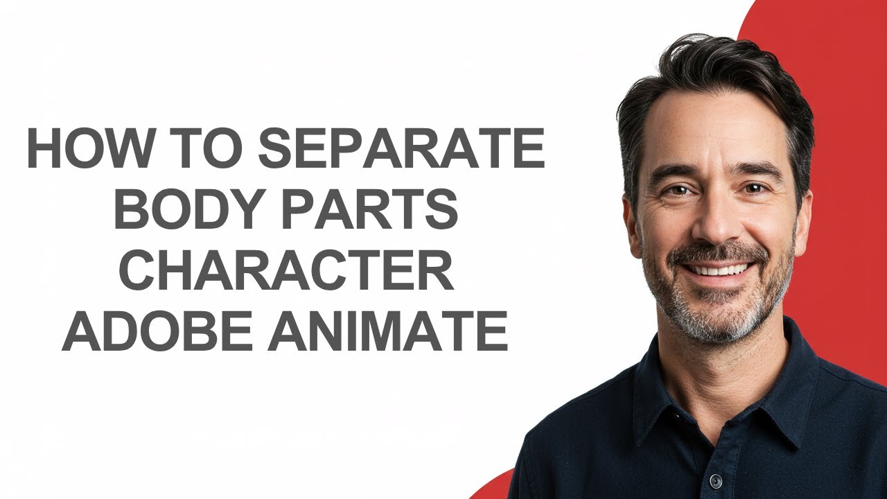 How to Separate Body Parts Character Adobe Animate - KevinHowTo - YouTube