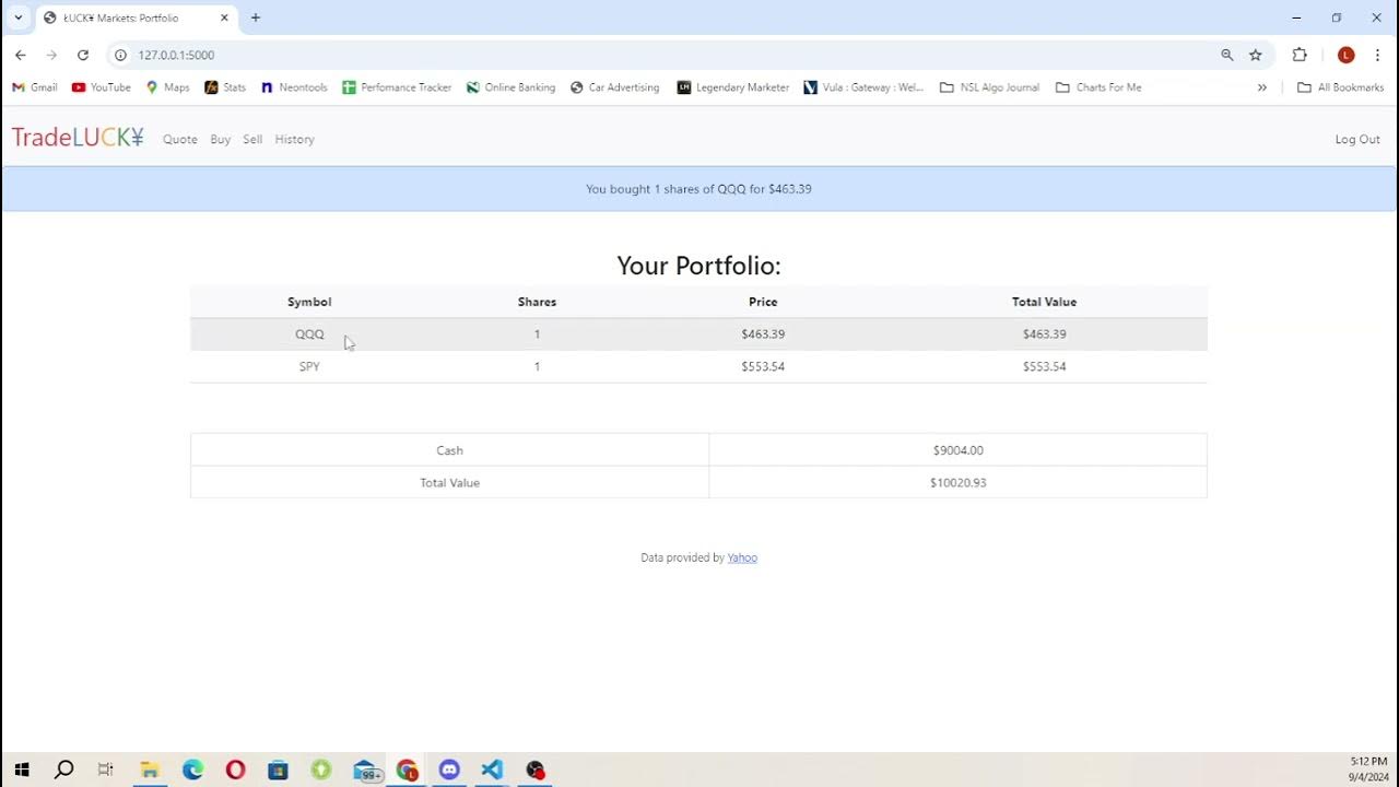 Stock Trading Web App | Built with Python and Flask - YouTube