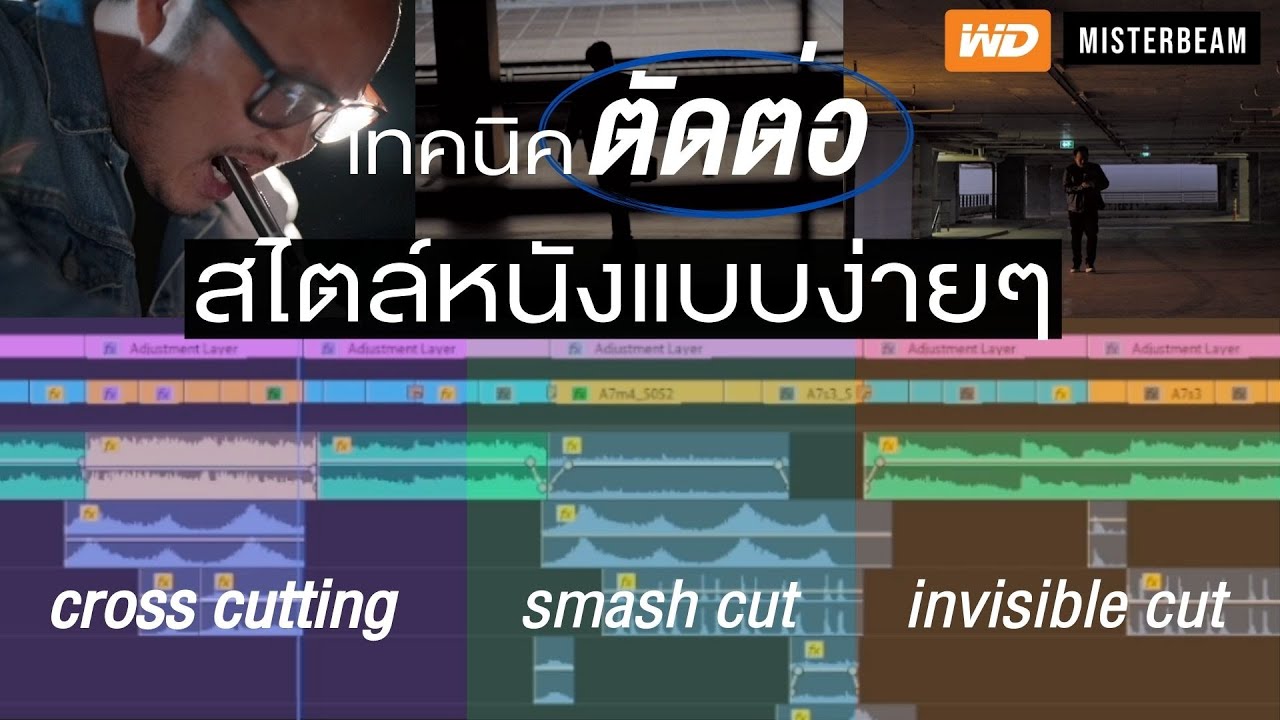 ตัดต่อวิดีโอสไตล์หนังแบบง่ายๆ ด้วย 3 เทคนิค Cross cutting , Smash cut ...