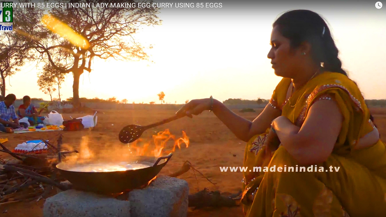 EGG CURRY WITH 85 EGGS | INDIAN LADY MAKING EGG CURRY USING 85 EGGS ...