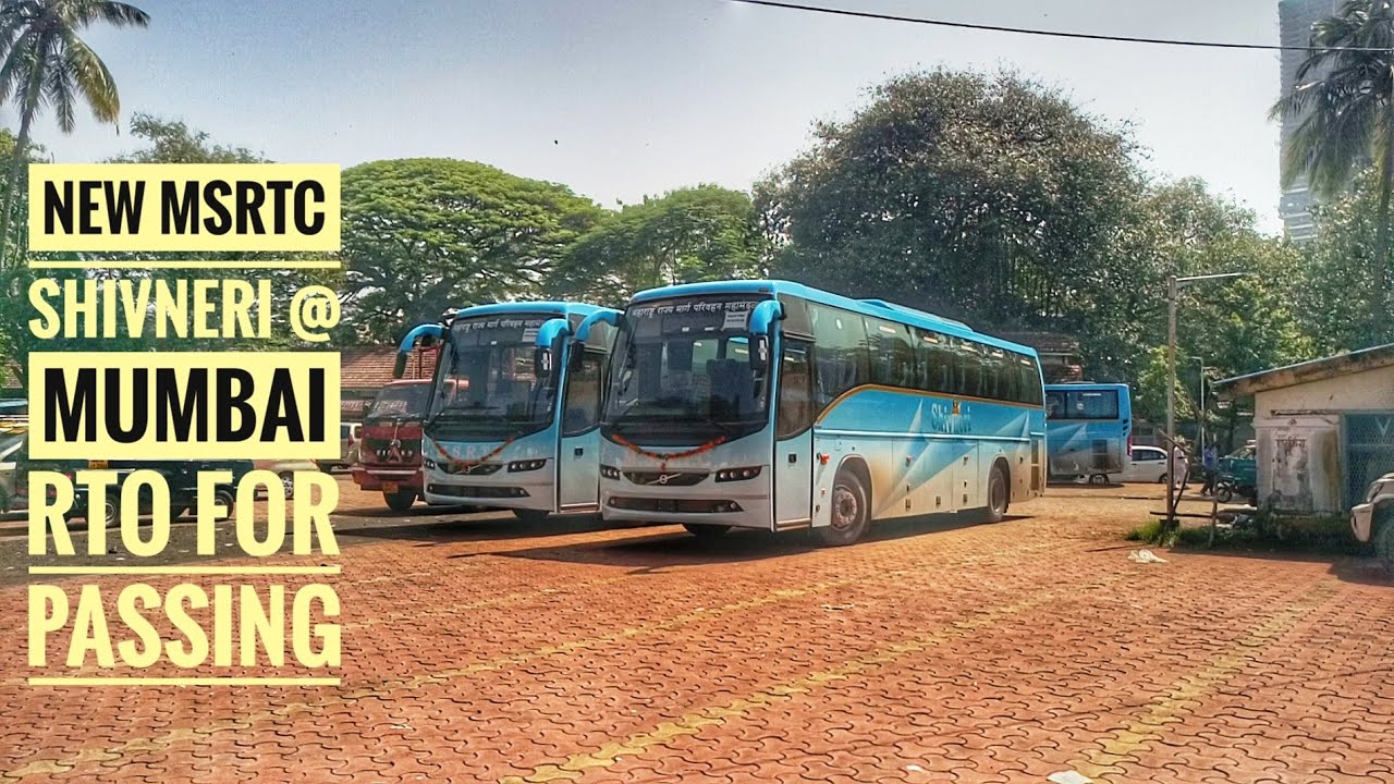 BRAND NEW MSRTC SHIVNERI BUSES SPOTTED AT MUMBAI RTO FOR PASSING ...