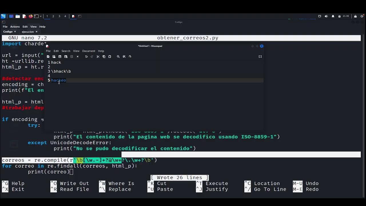 Extracción de correos electrónicos con Python - YouTube