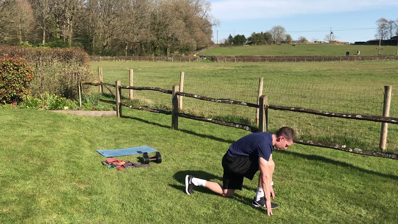 Lunge hamstring stretch - YouTube