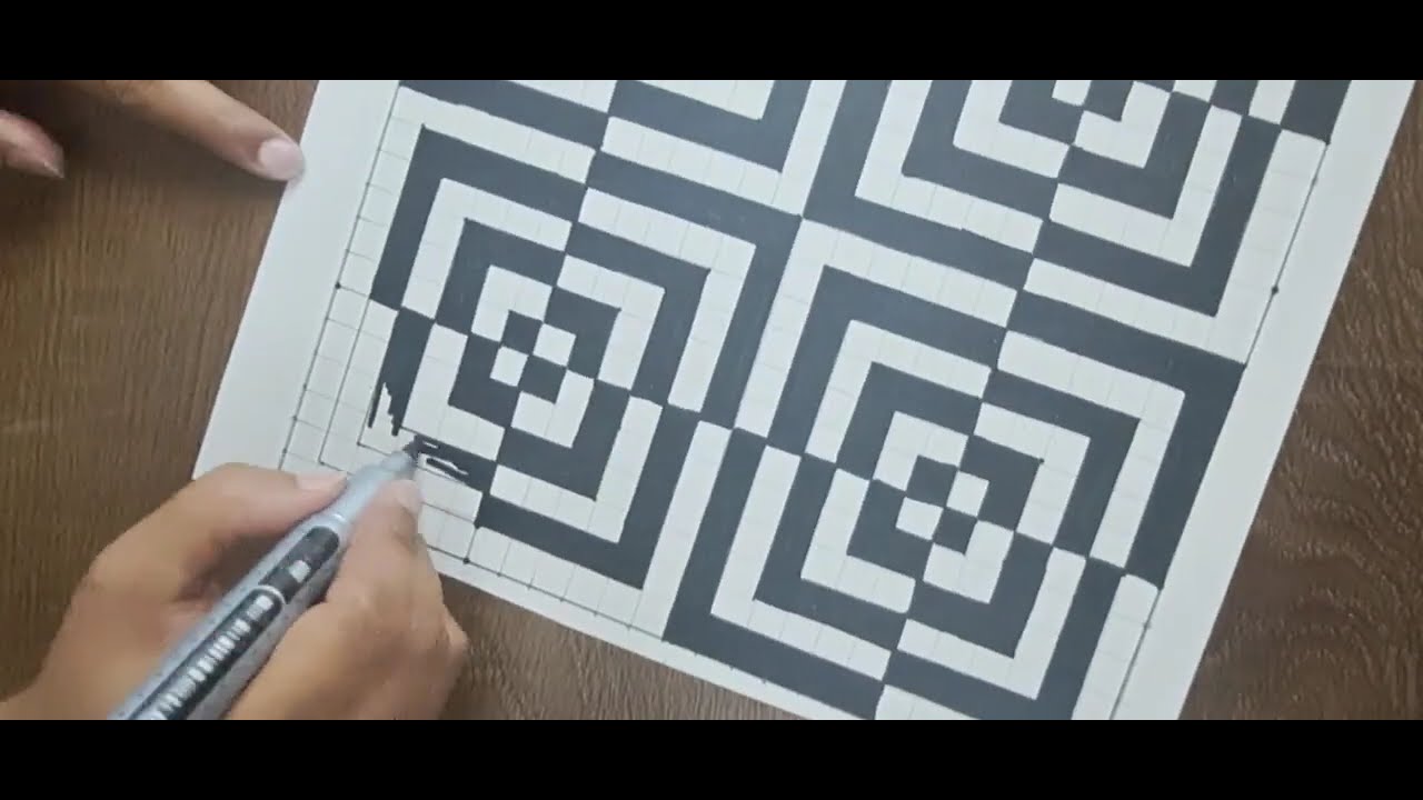 How to Draw Optical illusion Art| Illusion Art| Geometric Art| Easy ...