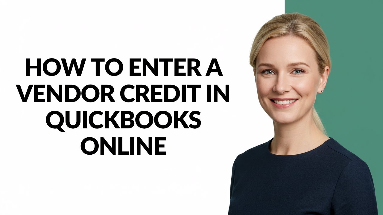 HOW TO ENTER A VENDOR CREDIT IN QUICKBOOKS ONLINE - Julia'sTutorials ...