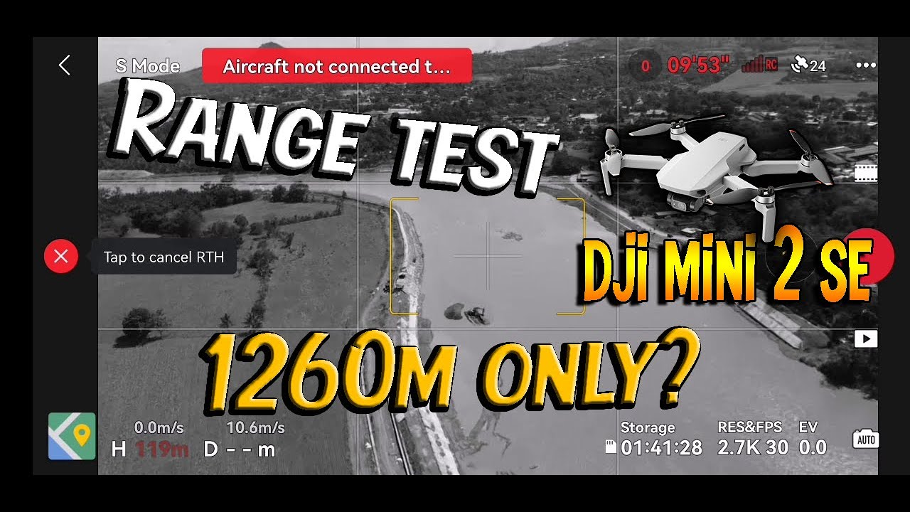 DJI mini 2 SE 1st Range Test | 1269m only? - YouTube